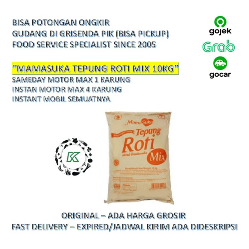 Jual Mamasuka Tepung Roti MIX Campur 10kg Karung | Shopee Indonesia