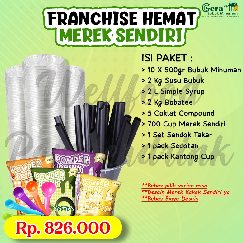 Jual WELLJOY - PAKET USAHA MINUMAN MEREK SENDIRI | Shopee Indonesia