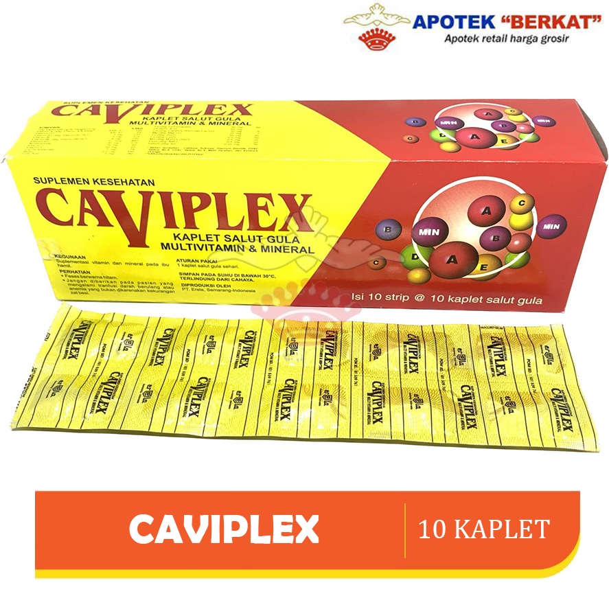 Jual CAVIPLEX STRIP ISI 10 TABLET / MULTIVITAMIN KESEHATAN TUBUH ...