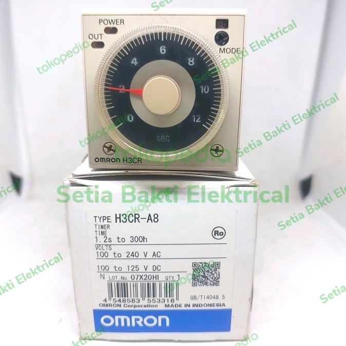 Jual Timer Omron H3CR-A8 / H3CR A8 220Vac 8pin + socket | Shopee Indonesia