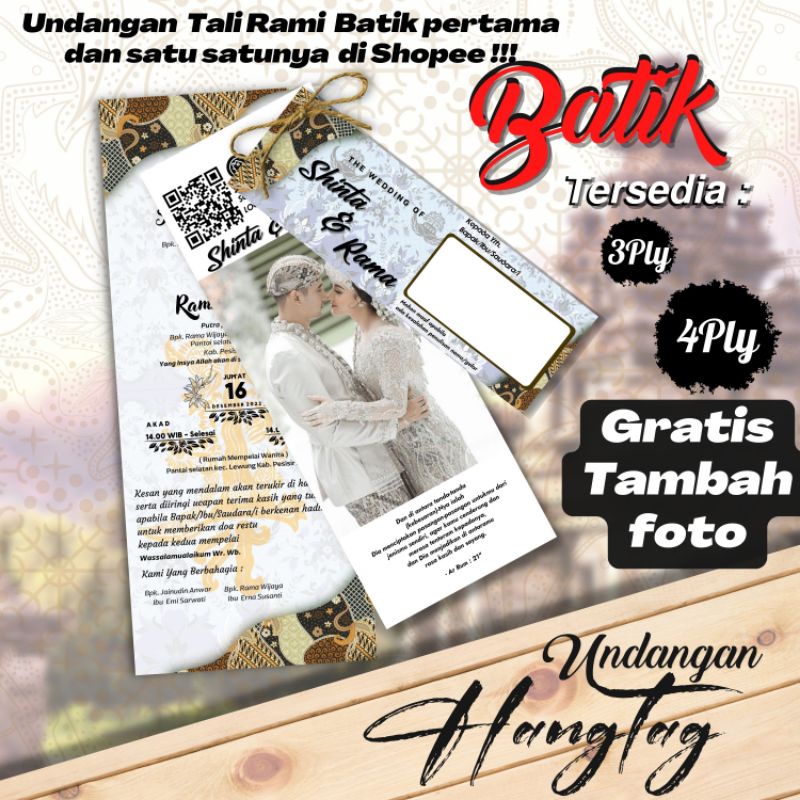 Jual Motiv Batik / Undangan pernikahan / undangan Batik / undangan jawa ...