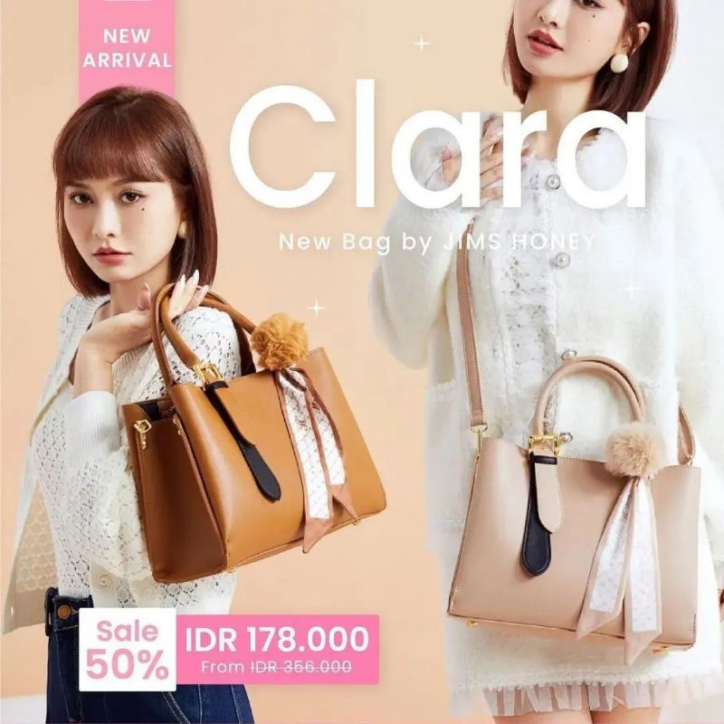 Jual Clara Bag Jimshoney Original Tas Wanita Besar Muat banyak Kerja ...
