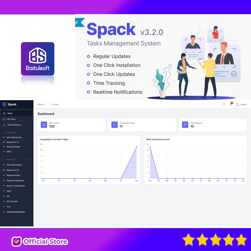 Jual SOURCE CODE APLIKASI SPACK - TASKS MANAGEMENT SYSTEM | Shopee ...