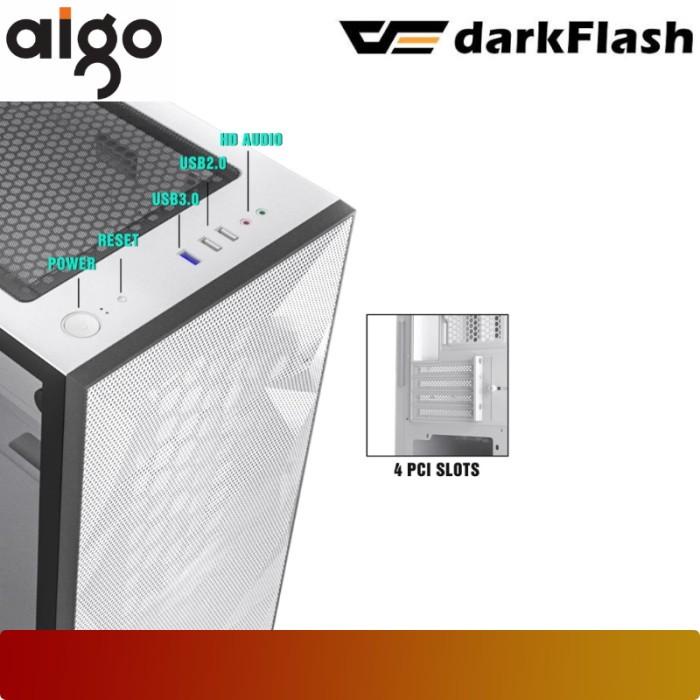 Jual Darkflash Dlm21 Mesh White Micro Atx Computer Case With Tempered ...