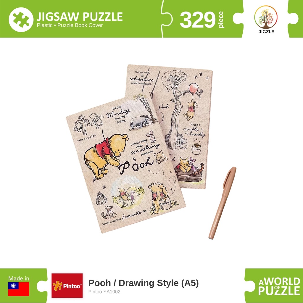 Jual Pintoo YA1002 Pooh / Drawing Style (A5) 329 PCS Jigsaw Puzzle | Shopee Indonesia