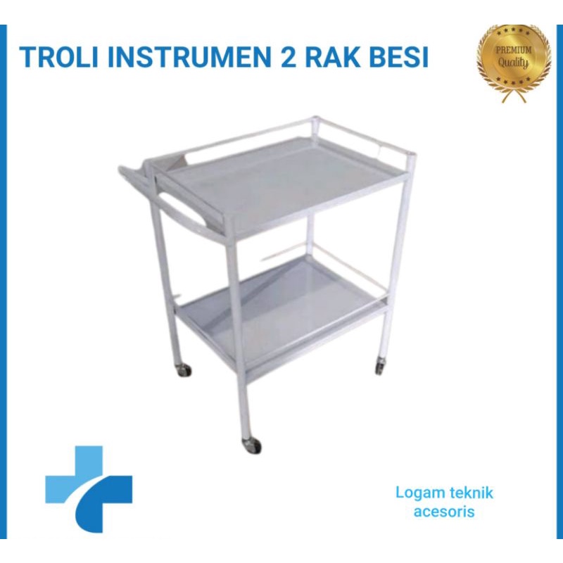 Jual Troli instrument 2 rak besi bisa request sesuai keinginan warna ...