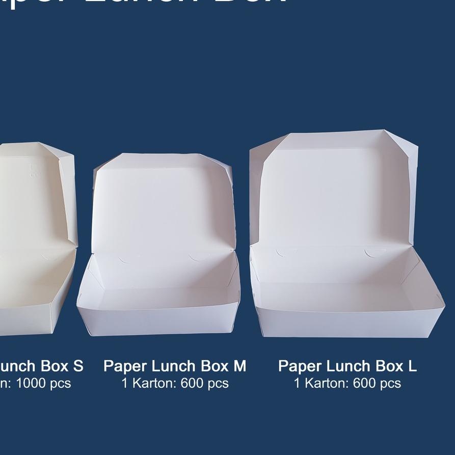 Jual Paper Lunch Box S / Kotak Makan Kertas Ukuran S | Shopee Indonesia