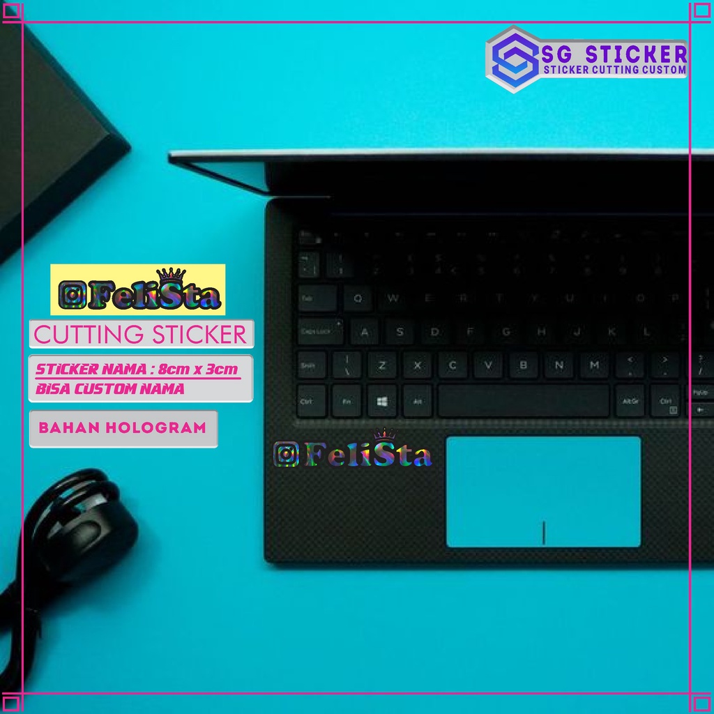 Jual Stiker Laptop Helm Notebook Cutting Sticker Custom Nama | Shopee ...