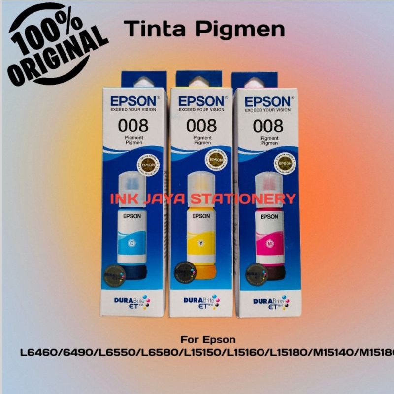 Jual Original Tinta Epson 008 Colour Harga Per Pcs | Shopee Indonesia