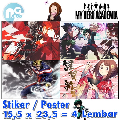 Jual Poster Stiker Boku No Hero Academia todoroki Anime Animeart Stiker ...