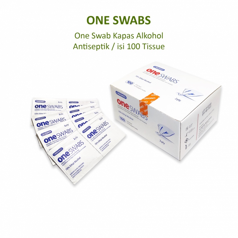 Jual KAPAS STERIL - ALKOHOL SWABS ONESWABS - KAPAS ALKOHOL - TISU ...