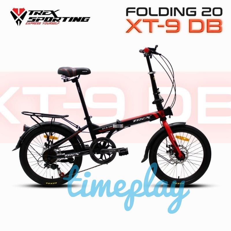 Jual SEPEDA LIPAT TREX XT 9 DB 20 inch SHIMANO 7 SPEED DISC BRAKE ...