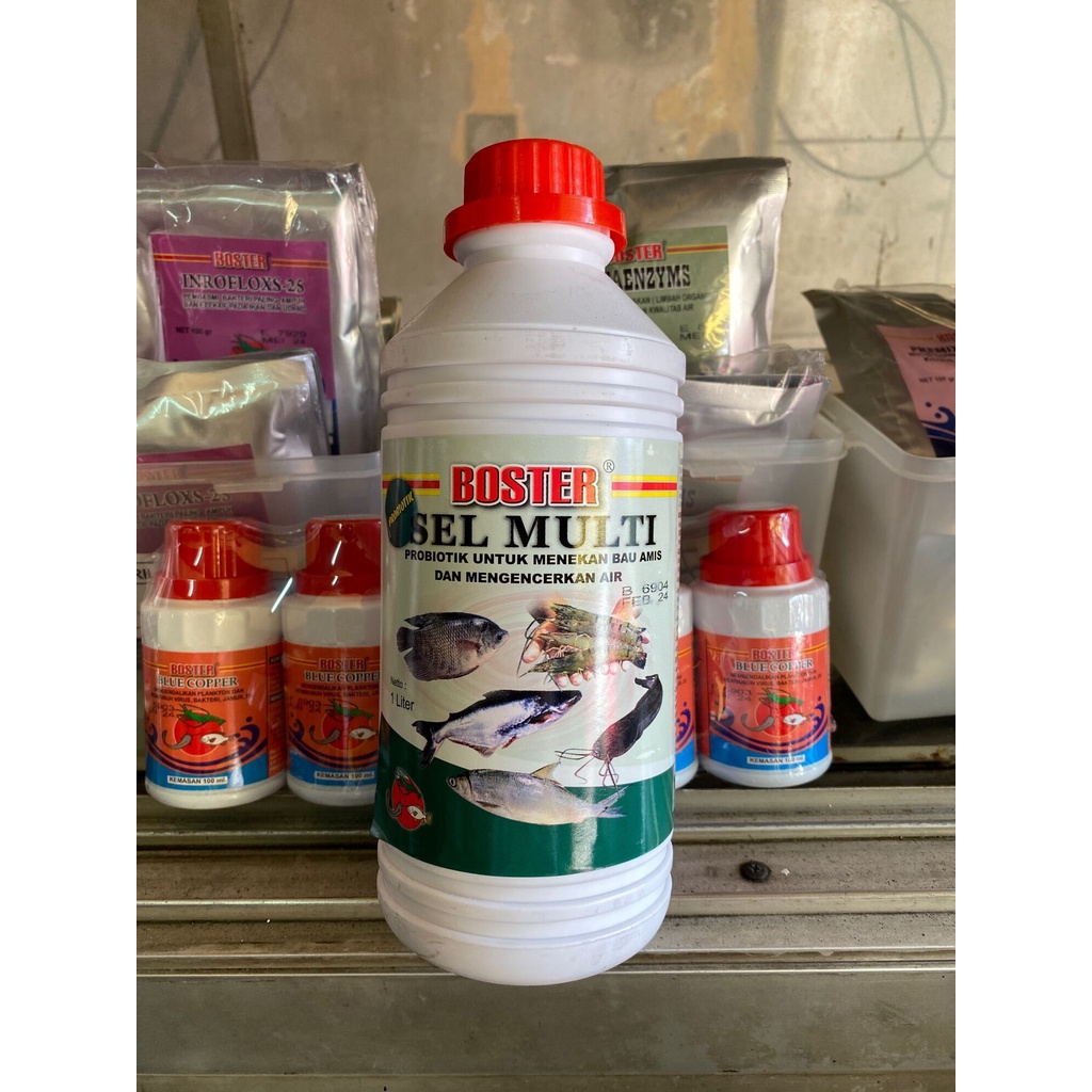 Jual boster sel multi probiotik penghilang bau amis kolam tambak ...