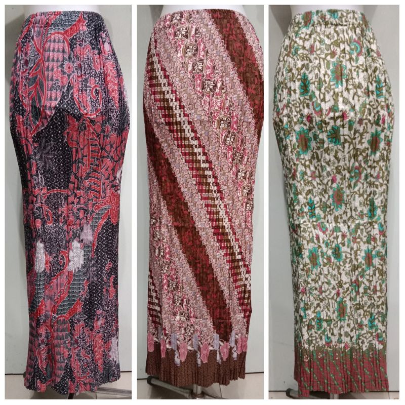 Jual Rok Plisket Batik Panjang / Rok Batik / Rok Kebaya / Rok Wisuda ...