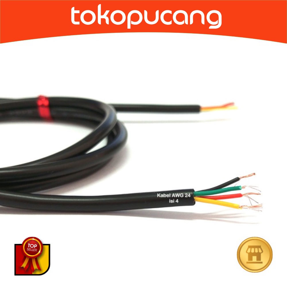 Jual Kabel AWG 24 isi 4 pin 1 ROLL 300 Mtr Kabel AWG 24 isi 4 jalur ...