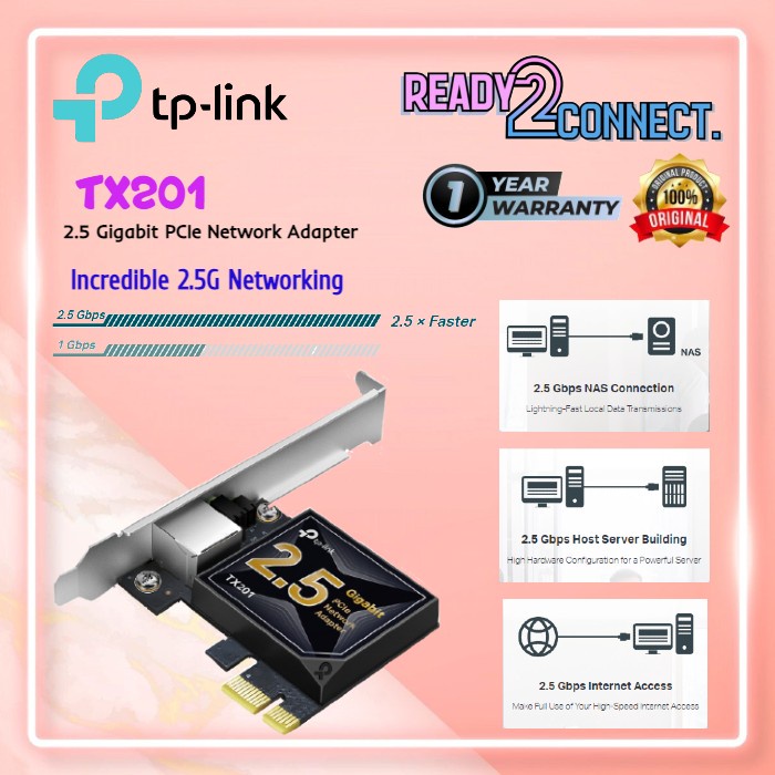 Jual TP-LINK TX201 2.5 Gigabit PCIe Network Adapter | Shopee Indonesia