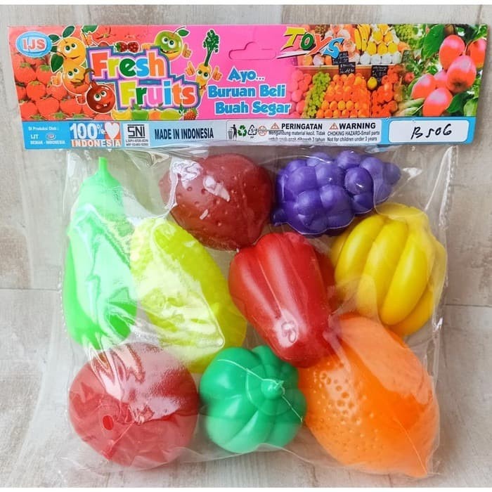 Jual [B 506] - Mainan Anak Buah Buahan Plastik Kecil isi 9 Macam ...