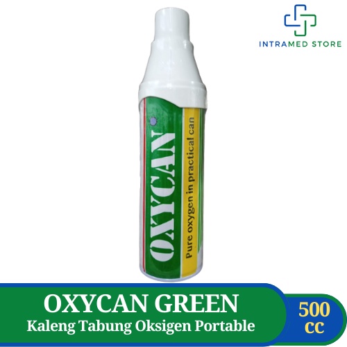 Jual Oxycan Green 500 cc / Kaleng tabung Oksigen Portable / Pure Oxygen / Samator | Shopee Indonesia