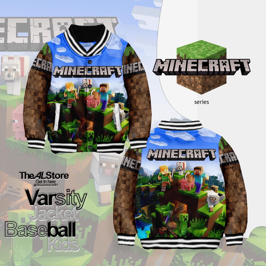 Jual JAKET VARSITY ANAK /MineCraft KARAKTER SERIES/ THE AL STORE ...