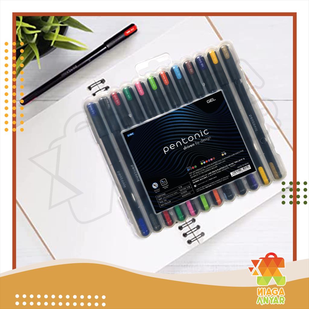 Jual NA PENTONIC Set Color Pulpen Gel 12 Warna Pen Warna Warni ...