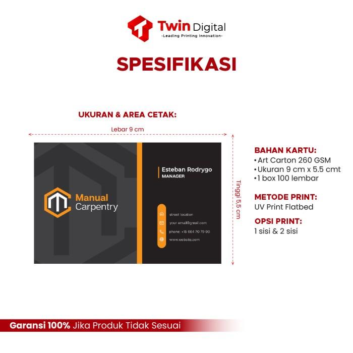 Jual CETAK KARTU NAMA TERMURAH 2 SISI / Art Carton 260gsm - NON LAMINATING | Shopee Indonesia