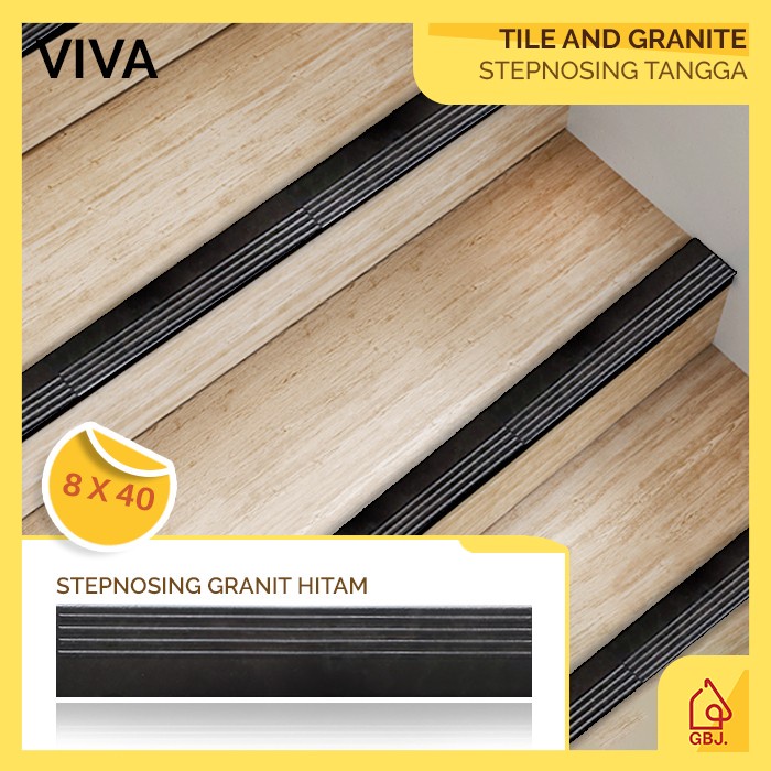 Jual STEPNOSING TANGGA GRANIT 8 X 40 HITAM GARIS / ANTI SLIP TANGGA ...