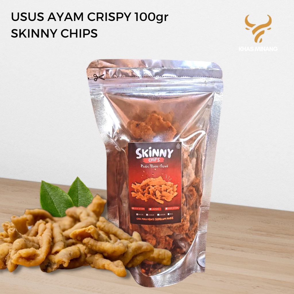 Jual Usus Ayam Crispy 100gr Pedas Daun Jeruk Khas Skinny Chips Khas ...
