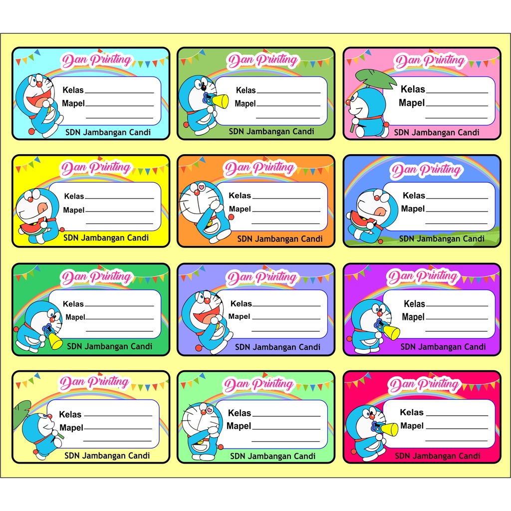 Jual STICKER/LABEL BUKU PELAJARAN CUSTOM | Shopee Indonesia