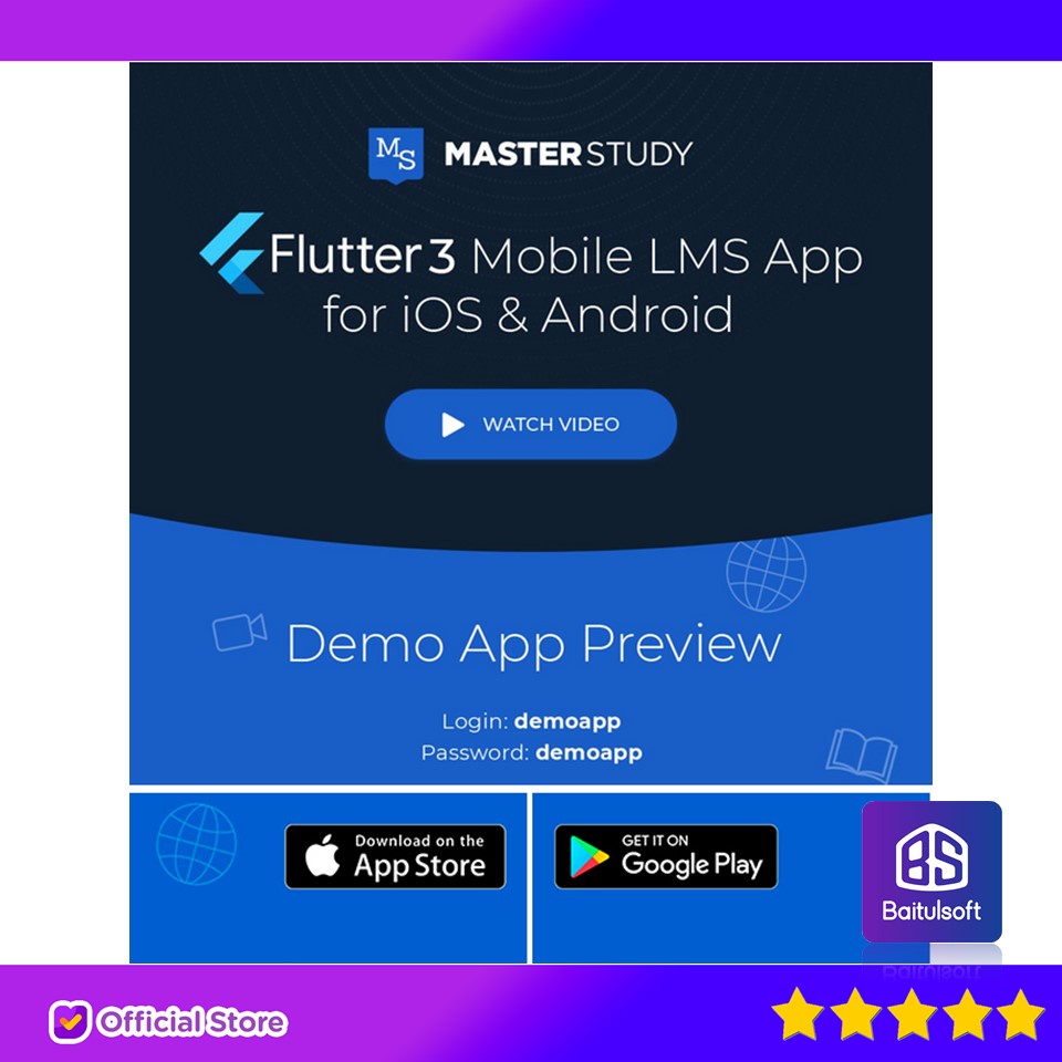 Jual SOURCE CODE APLIKASI MASTERSTUDY LMS MOBILE APP - FLUTTER V.3 IOS & ANDROID | Shopee Indonesia