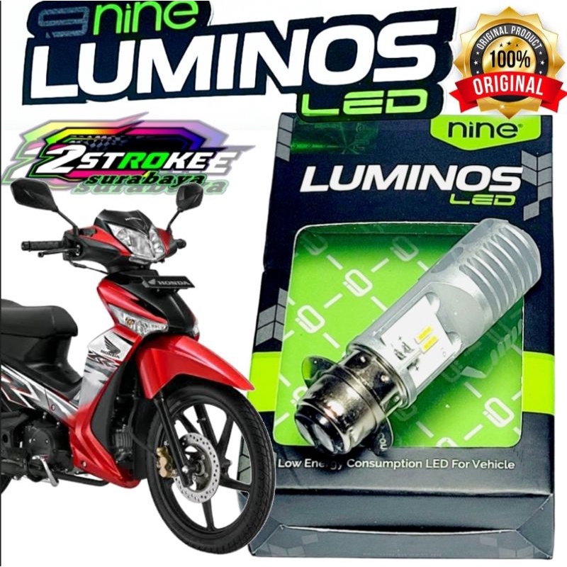 Jual LAMPU DEPAN MOTOR LED LUMINOS 9NINE MH1 ORIGINAL H6 CAHAYA PUTIH ...