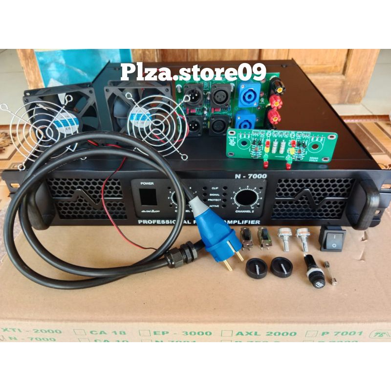 Jual Bok power amplifier N7000 lengkap aksesoris box N7000 ukuran 2U komplit aksesoris Bok power ...