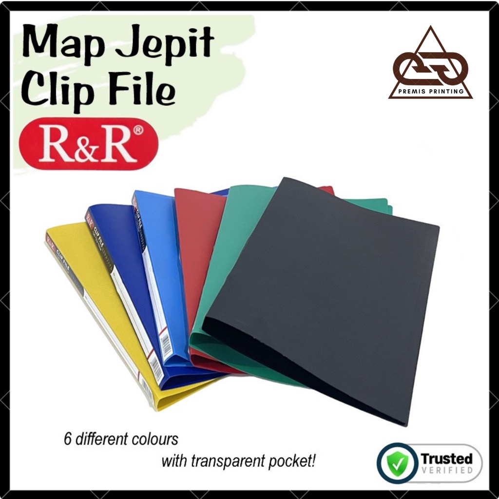 Jual Map Jepit Folio F4 Pocket / Clip File R&R / Map Jepit Kualitas Bagus | Shopee Indonesia