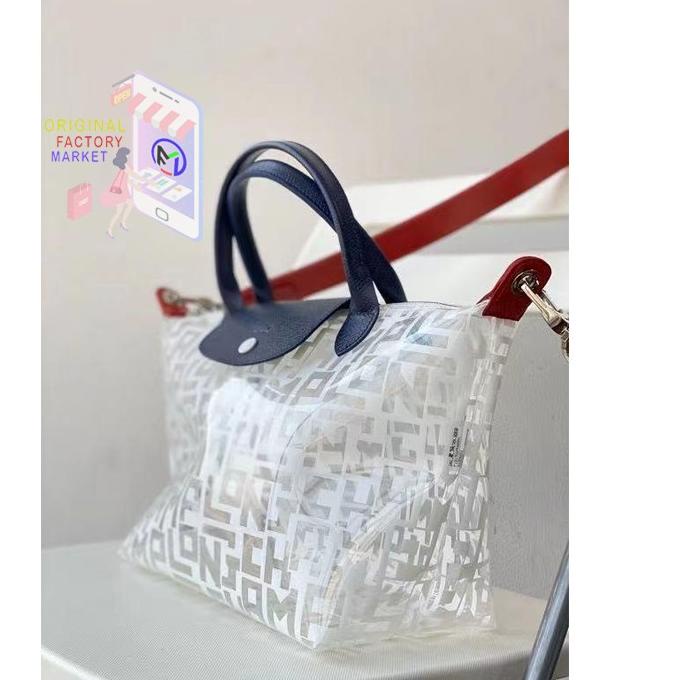 Jual TAS Longchamp Le Pliage LGP Top Handle Transparent Large ORIGINAL ...