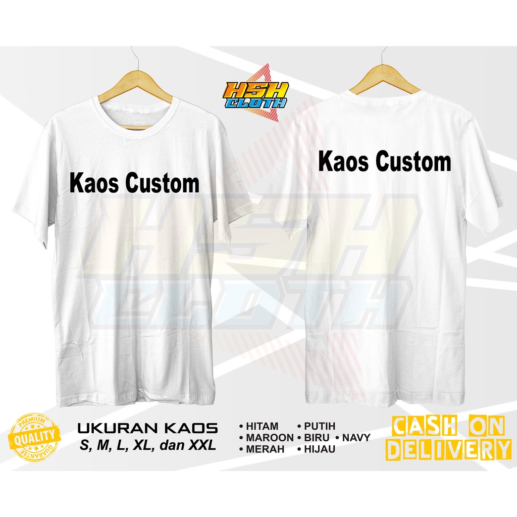 Jual Baju Kaos Distro Custom Lengan Pendek Segala Design Bisa Custom ...
