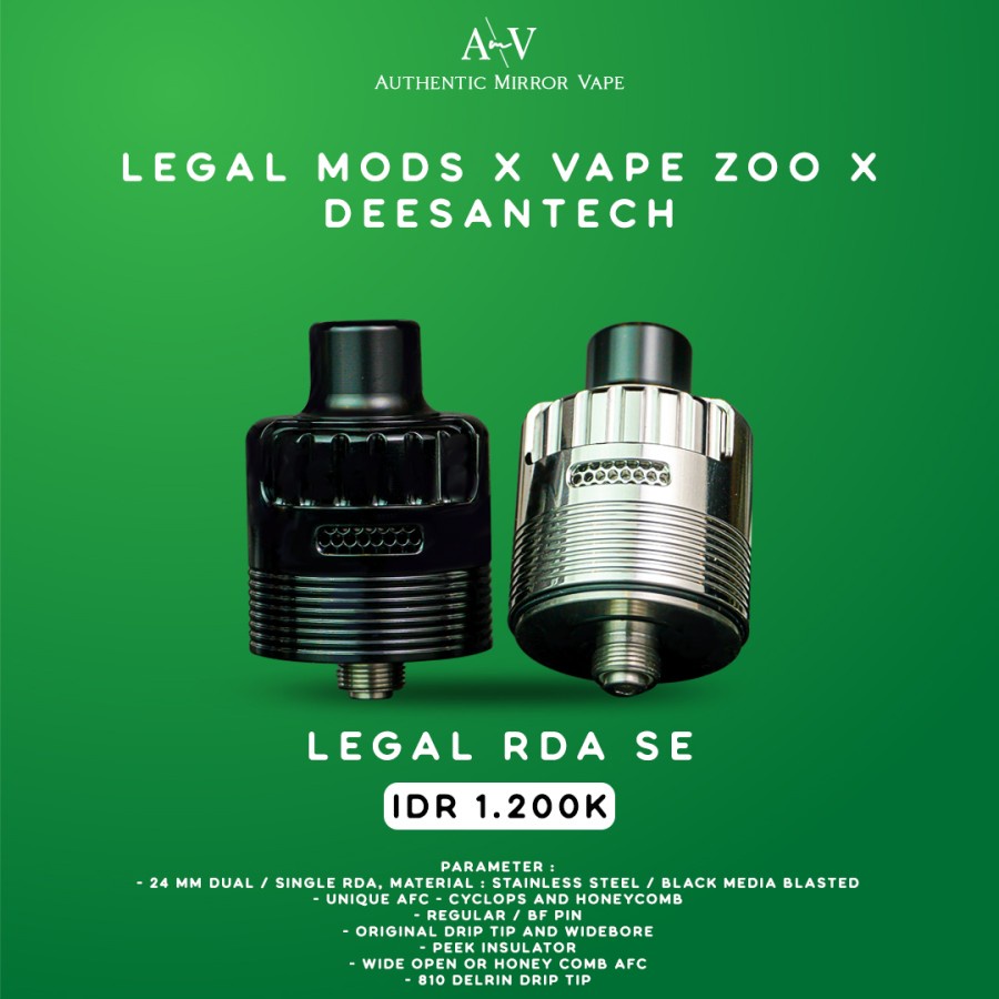 Jual Legal RDA SE 24MM by Vapezoo x Legal Mods 100% Authentic - AT ...