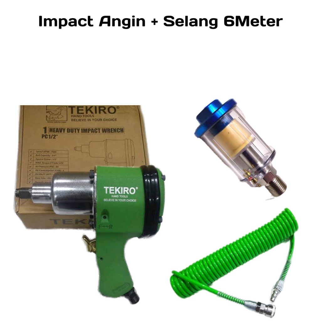Jual [ KMD ] AIR IMPACT ANGIN WRENCH 1/2 TEKIRO ALAT BUKA BAUT + SELANG ...