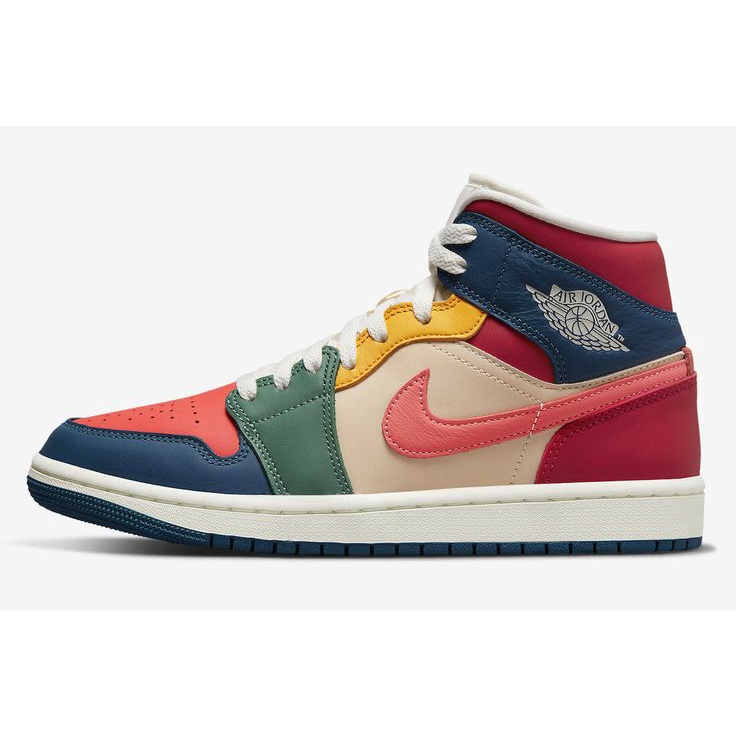 Jual Sepatu Nike Air Jordan 1 Mid Multicolor 2022 Warna Warni Premium ...