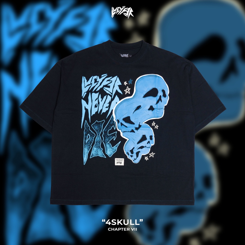 Jual TSHIRT BOXY CUT OVERSIZE " 4SKULL" | Shopee Indonesia