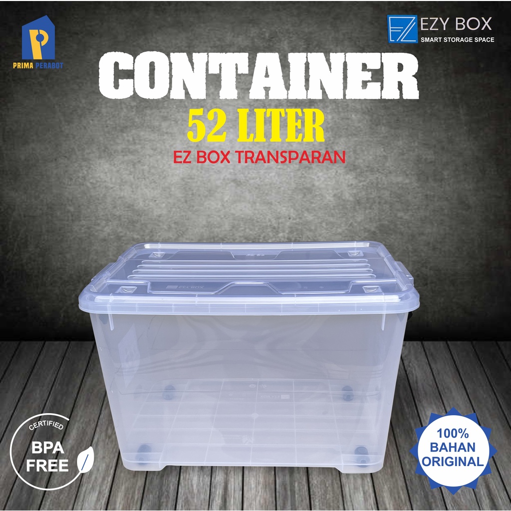 Jual Storage Box Multifungsi Box Container 52 L Transparan | Shopee ...