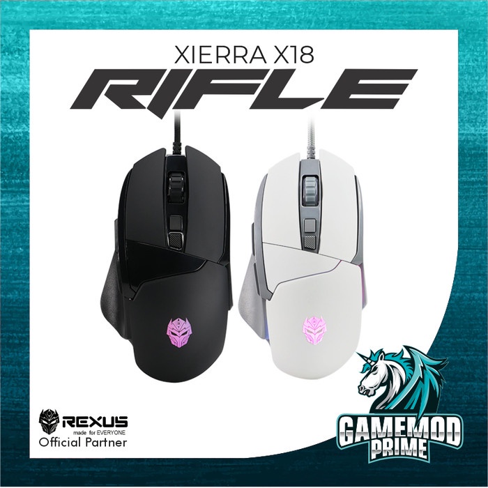 Jual Mouse Gaming Rexus Xierra X18 Kabel Macro X-18 Rifle RGB Ergonomic ...