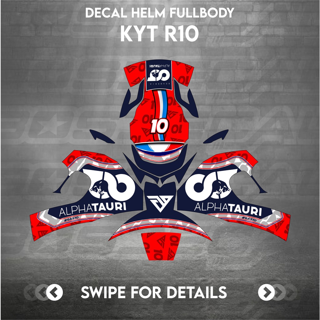 Jual Sticker Decal helm KYT R10 Part 1 | decal helm | decal sticker ...
