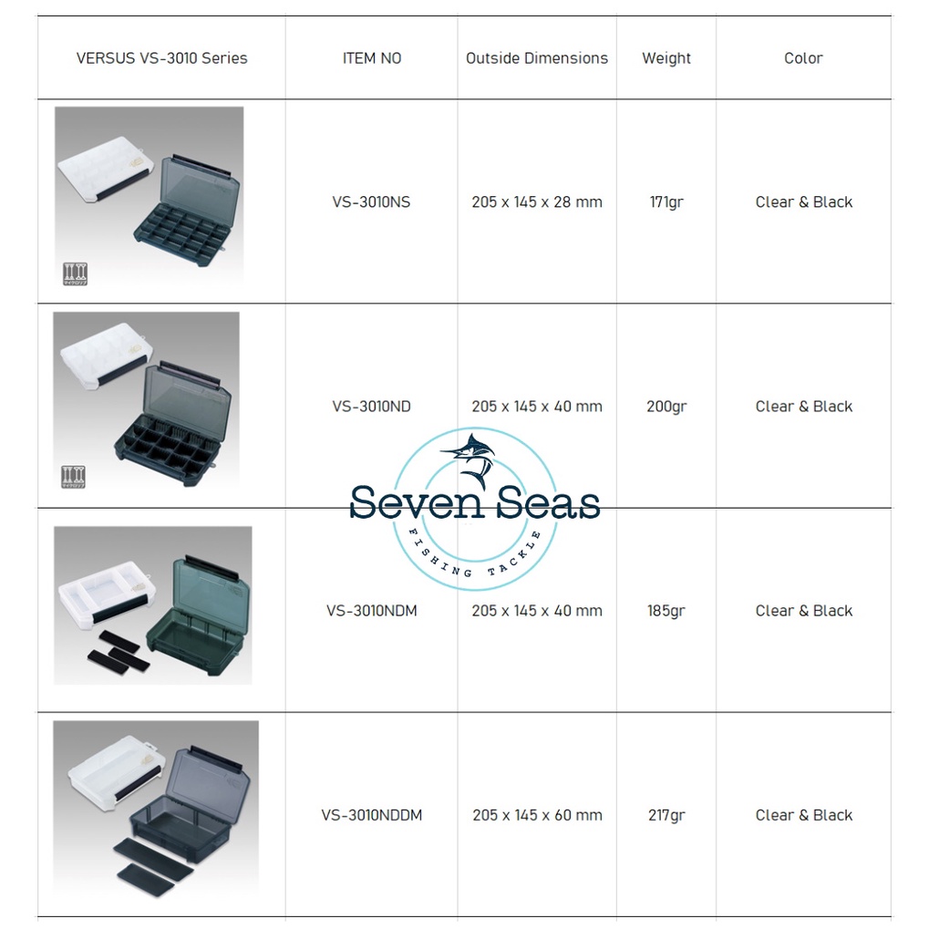 Jual Meiho Versus VS-3010 Series NS ND NDM NDDM Compartment Case Tackle ...