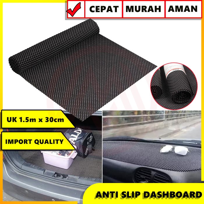 Jual Alas Dashboard 1.5meter full Hitam Anti Slip Selip Roll Cover Dash ...