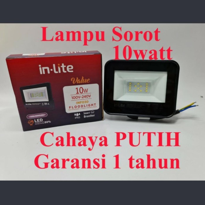 Jual Fitt Lampu Sorot Led 10 Watt/ Kap Sorot Led 030 Value 10 Watt Inlite | Shopee Indonesia