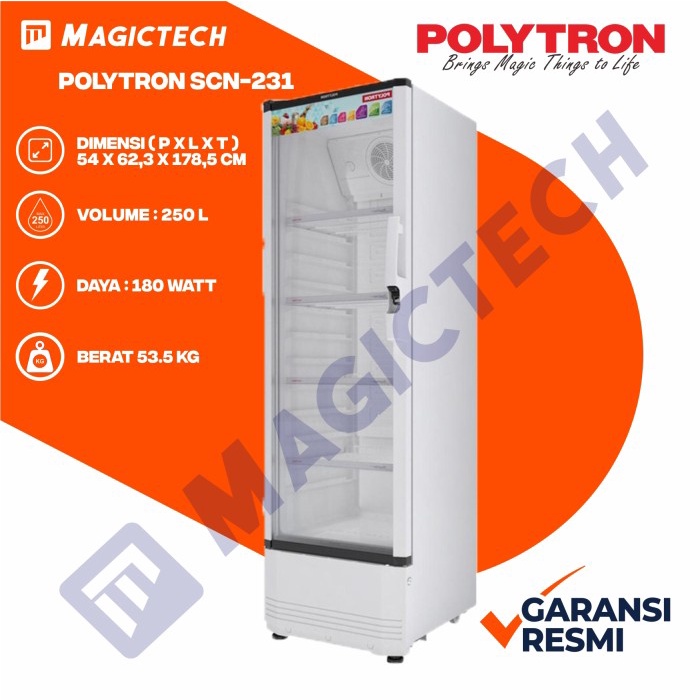 Jual SHOWCASE POLYTRON SCN 230 / SCN230 230L - BATAM ONLY | Shopee ...