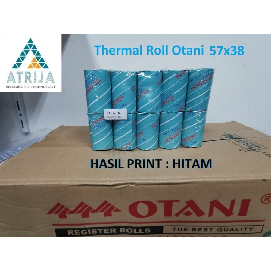Jual Thermal Paper Roll OTANI Black 57x38 Kertas Struk Hitam Moka 57x38 ...