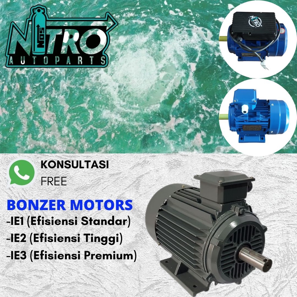 Jual OTG Dinamo Electro Motor Heavy Duty 3Phase 1Hp 750watt 4Pole ...