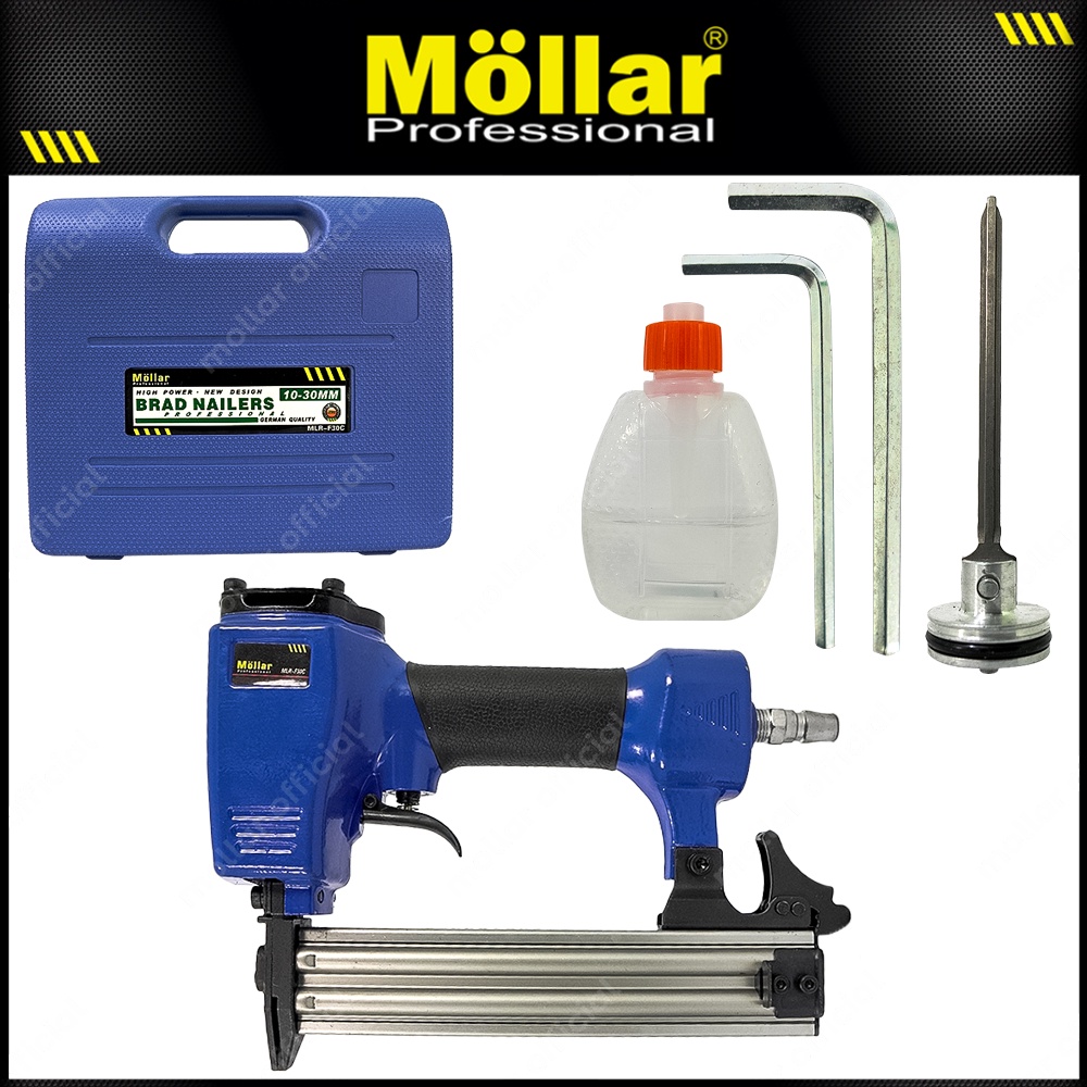 Jual MOLLAR F30C Mesin Paku Tembak Angin Air Brad Nailers 10 - 30 mm | Shopee Indonesia