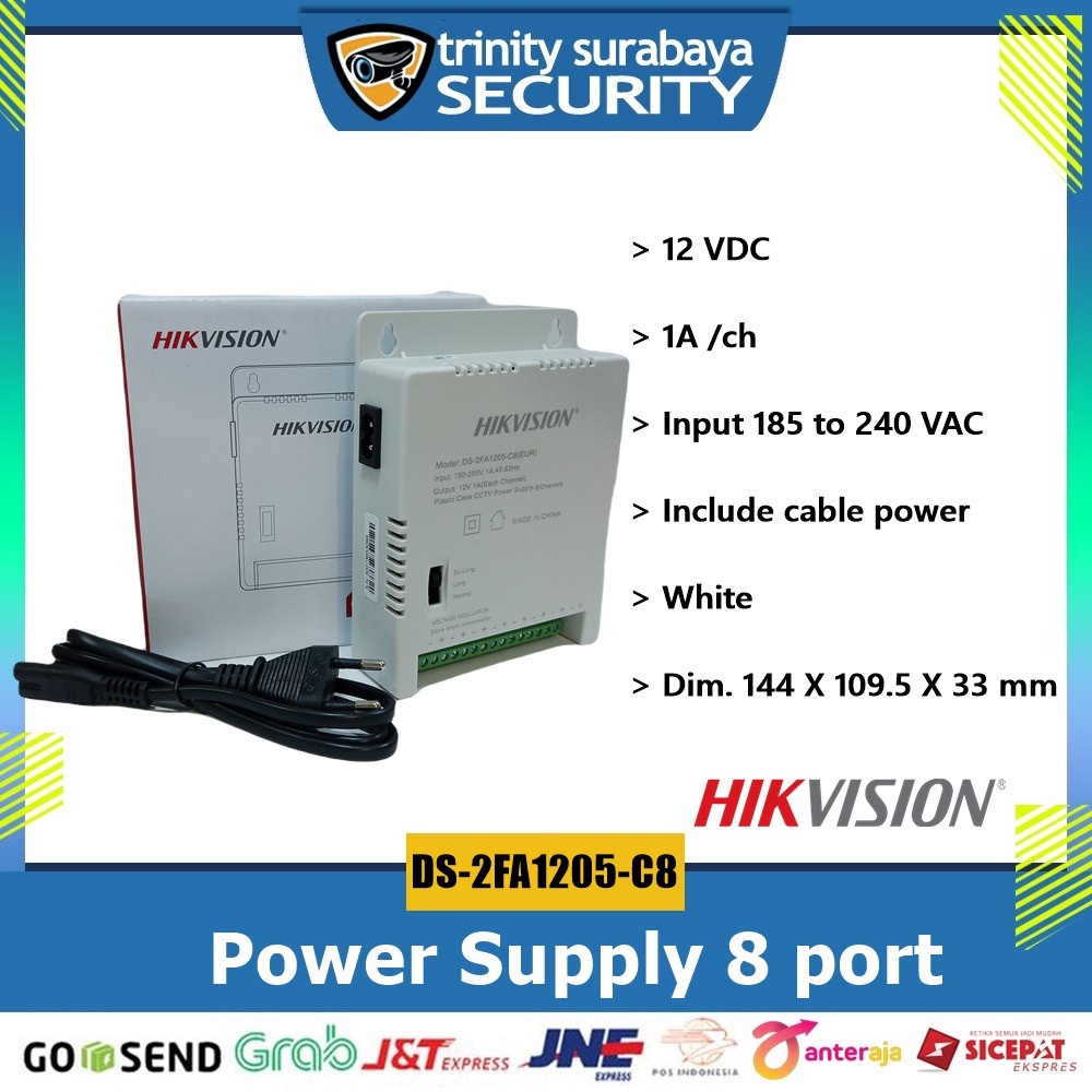 Jual Power Supply Hikvision 8port DS-2FA1205-D8 12V 8A - PSU- | Shopee ...