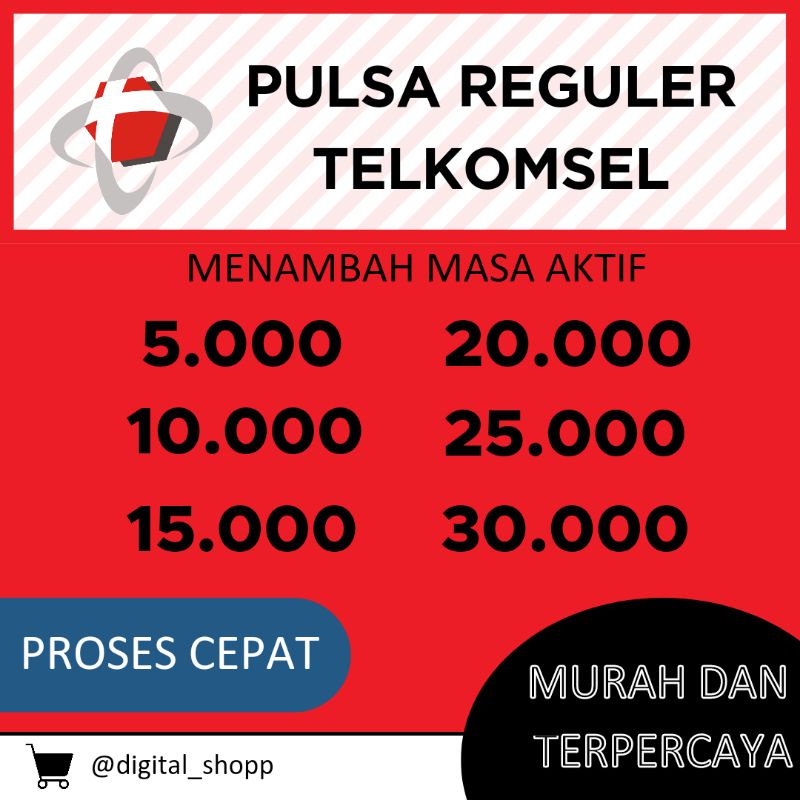 Jual Pulsa Telkomsel Murah 5k 10k 15k 20k 25k 30k Simpati As dan Loop ...